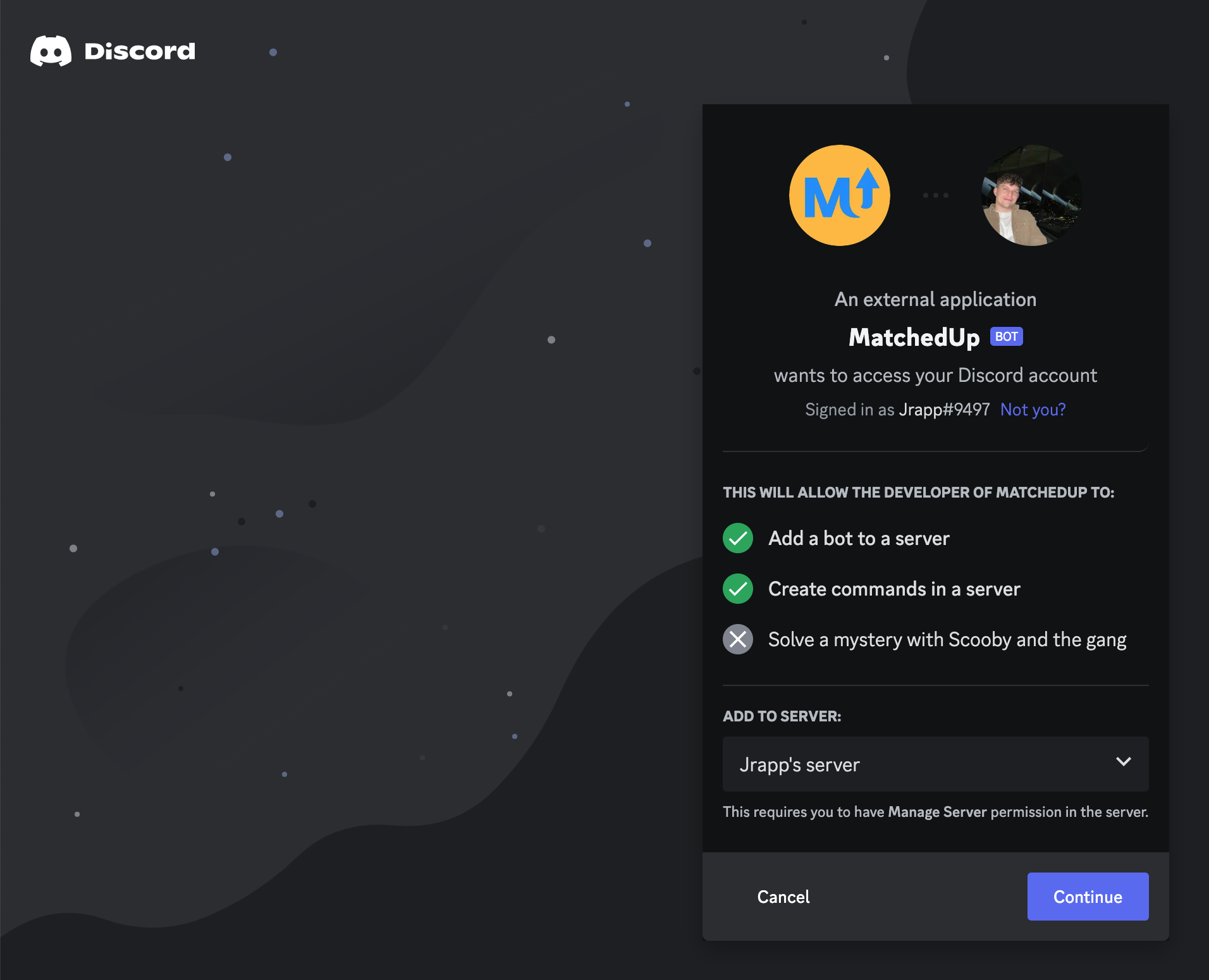 MatchedUp - Customized Matchmaking for Discord Communities